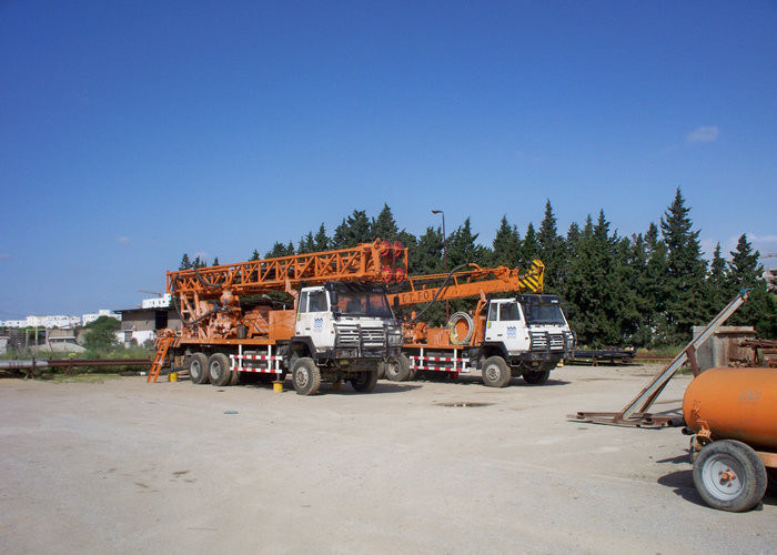600M TRAILER MOUNTED WATER WELL DRILLING RIG TOP HEAD DRIVE DTH AND MUD ...